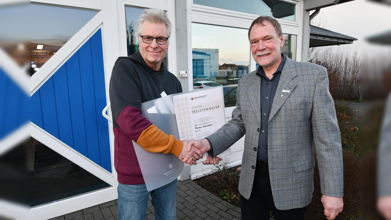 Maler- und Lackierer-Meister Thomas Hartmann erhält silbernen ...